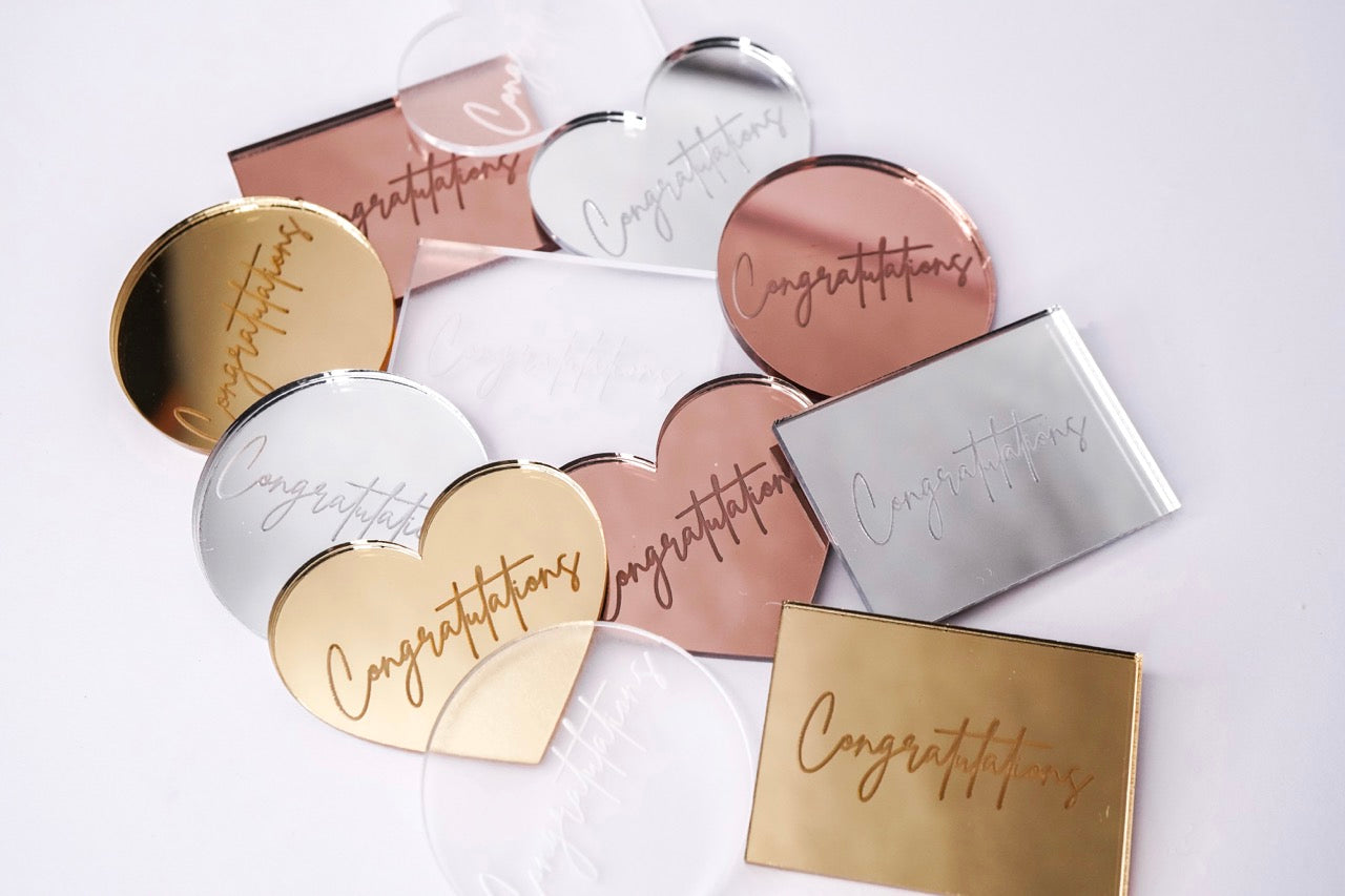'Congratulations' Mini Tags (Engraved) – Sugar Kingdom