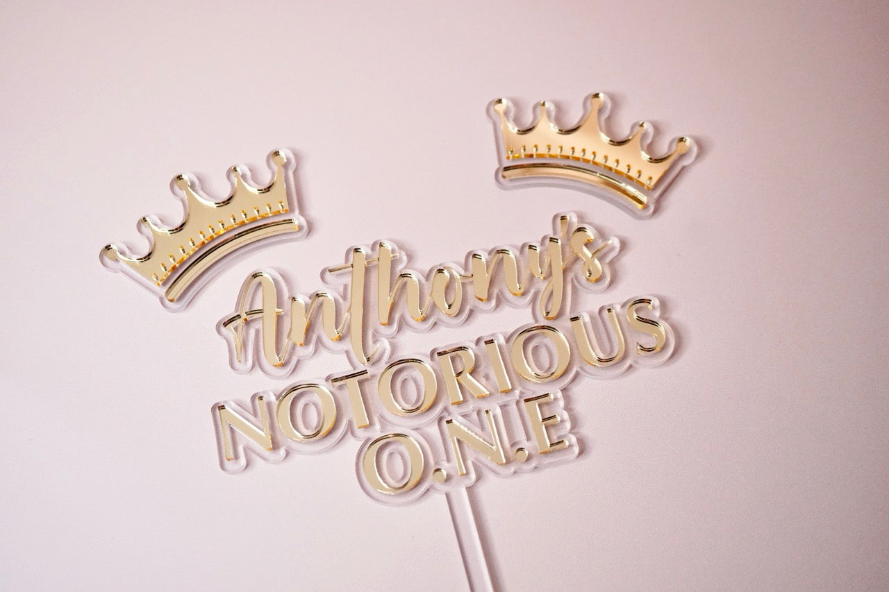 Notorious Cake Topper (Colour Customisable) – Sugar Kingdom
