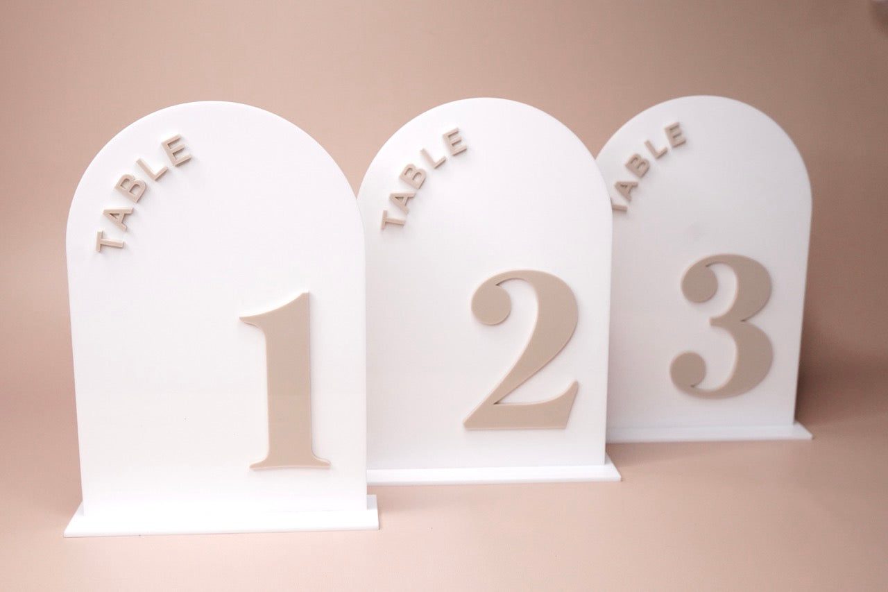 Table Numbers - Colour/Shape Customisable – Sugar Kingdom